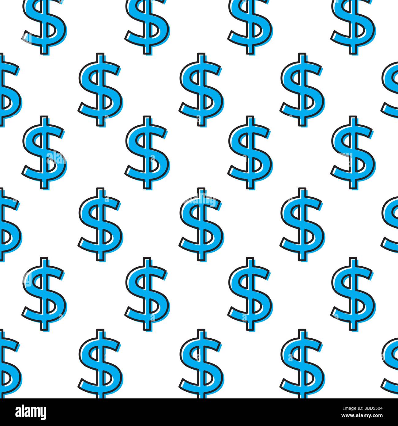 Blue dollar symbol repeat. Vector Stock Vector Image & Art - Alamy