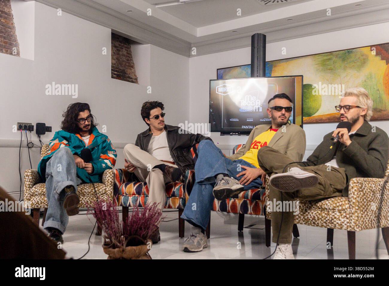 The group Morat during an interview for Europa Press, on May 9, 2025 ...