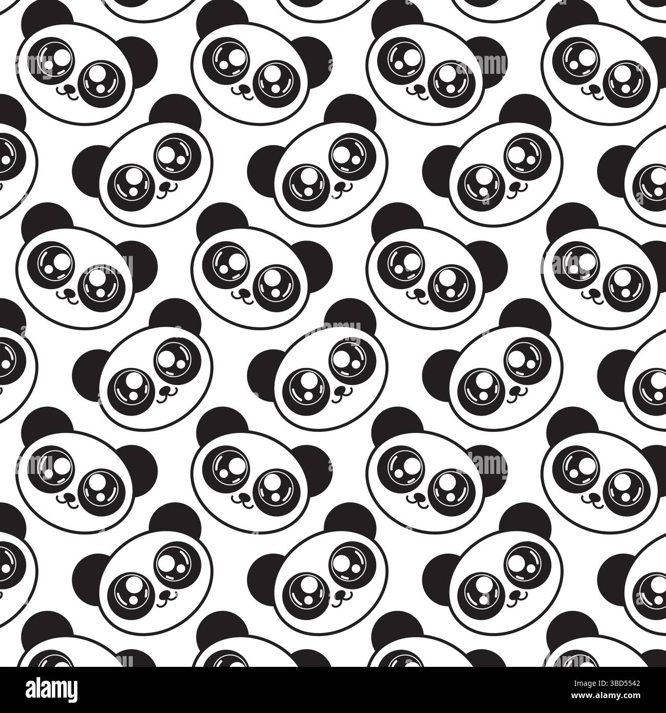 Panda bear face pattern. Vector Stock Vector Image & Art - Alamy