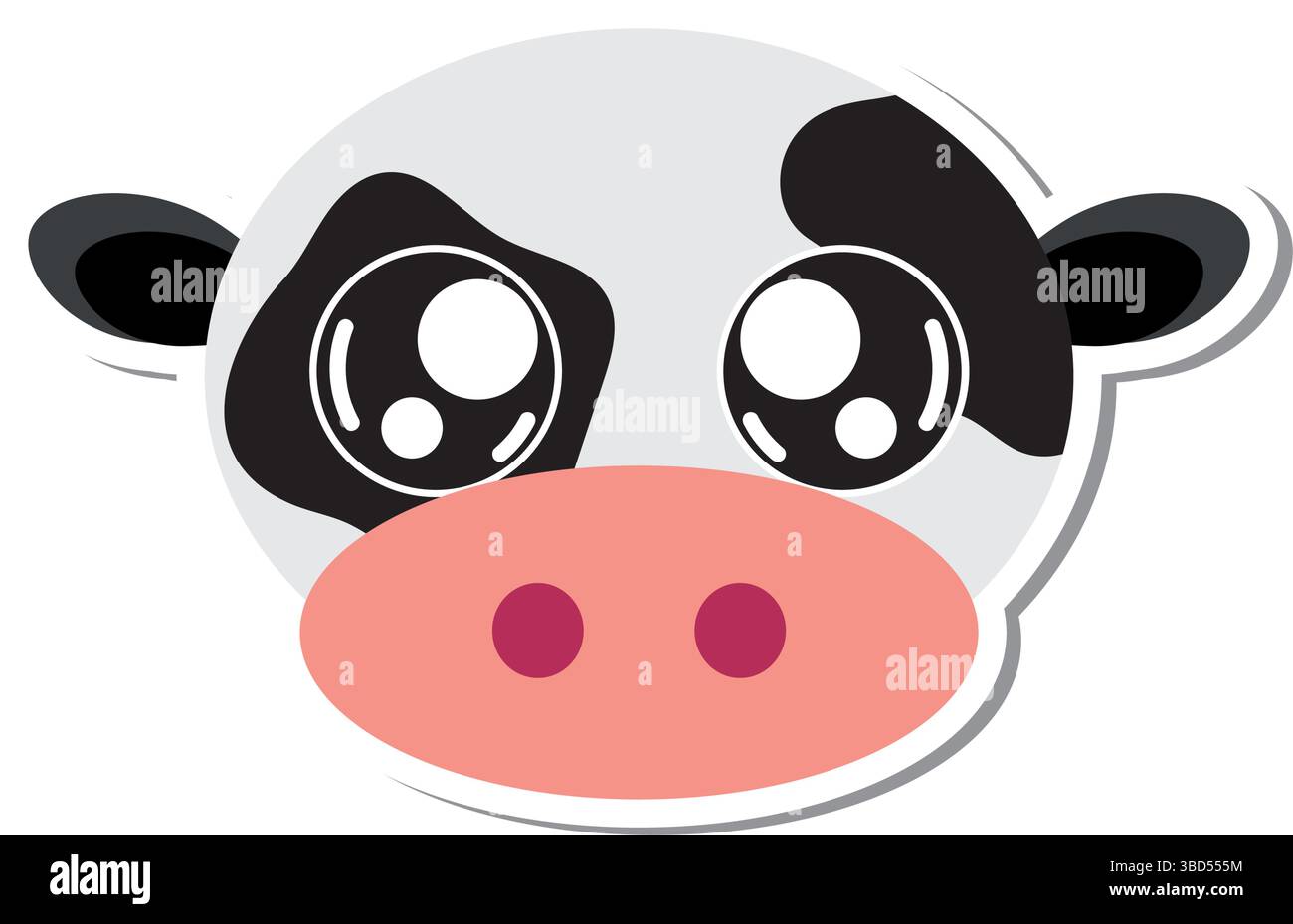 Cow face illustration hi-res stock photography and images - Alamy