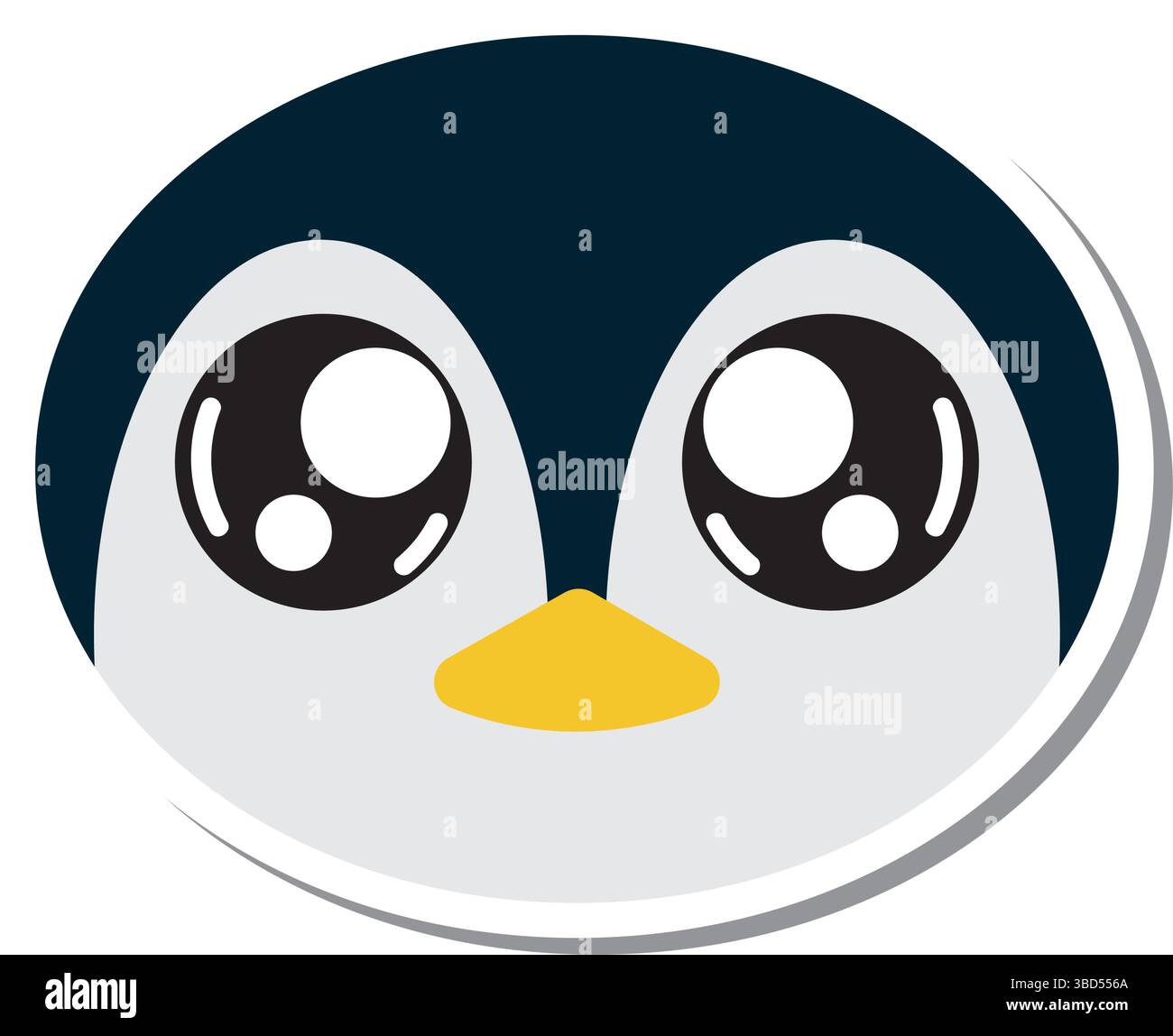 Cute baby penguin face. Vector Stock Vector Image & Art - Alamy