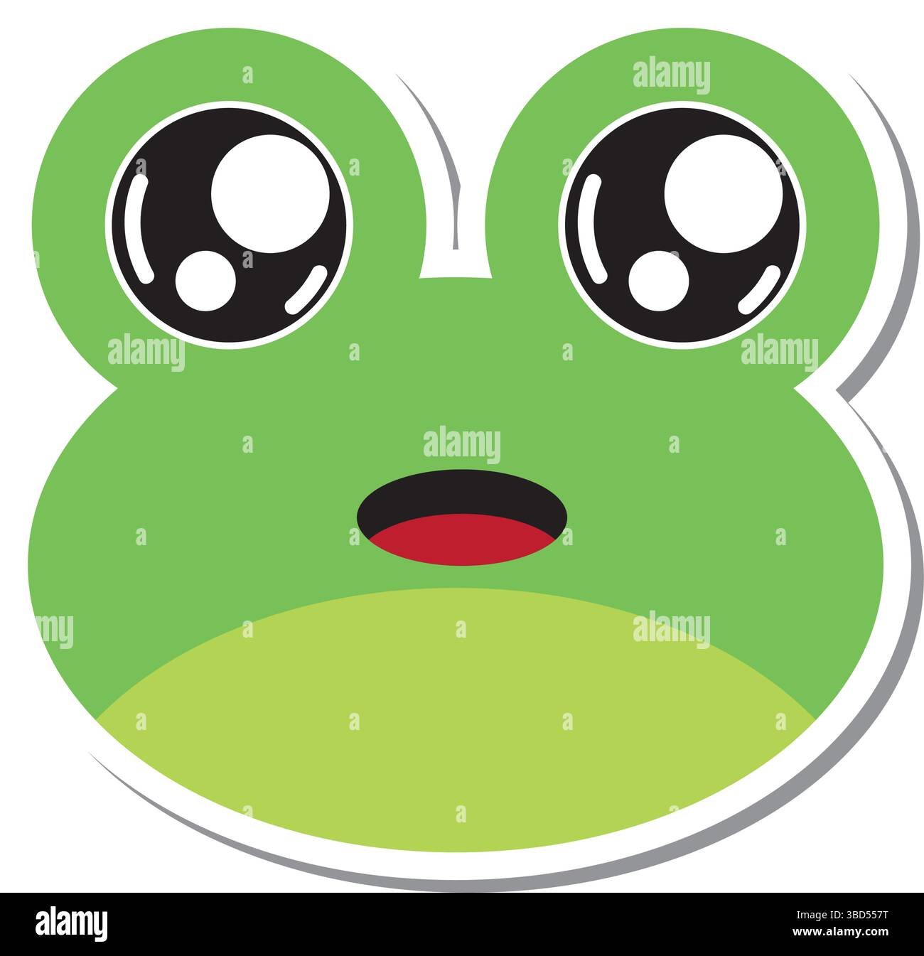 Cartoon frog face icon. Vector Stock Vector Image & Art - Alamy