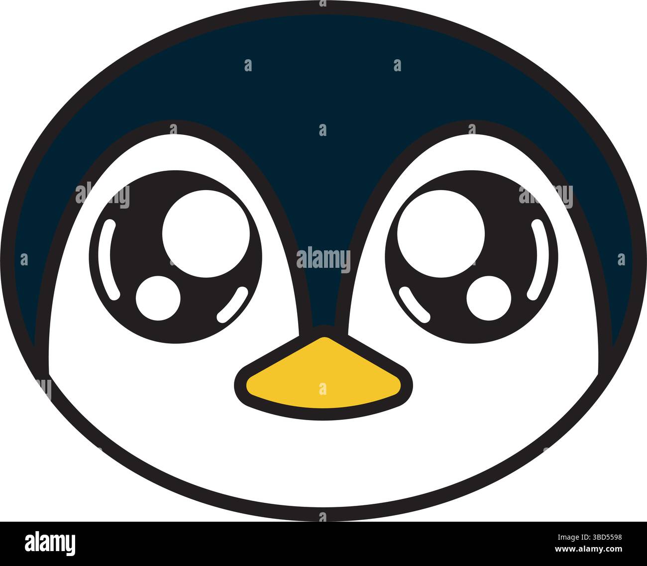 Cute baby penguin face. Vector Stock Vector Image & Art - Alamy