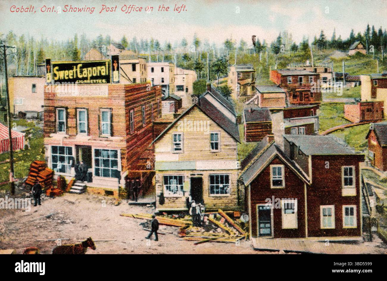 Post Office, Cobalt Ontario Canada, approx early 1900s postcard ...