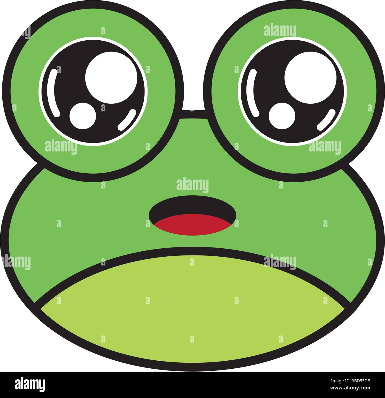 Cartoon frog face icon. Vector Stock Vector Image & Art - Alamy