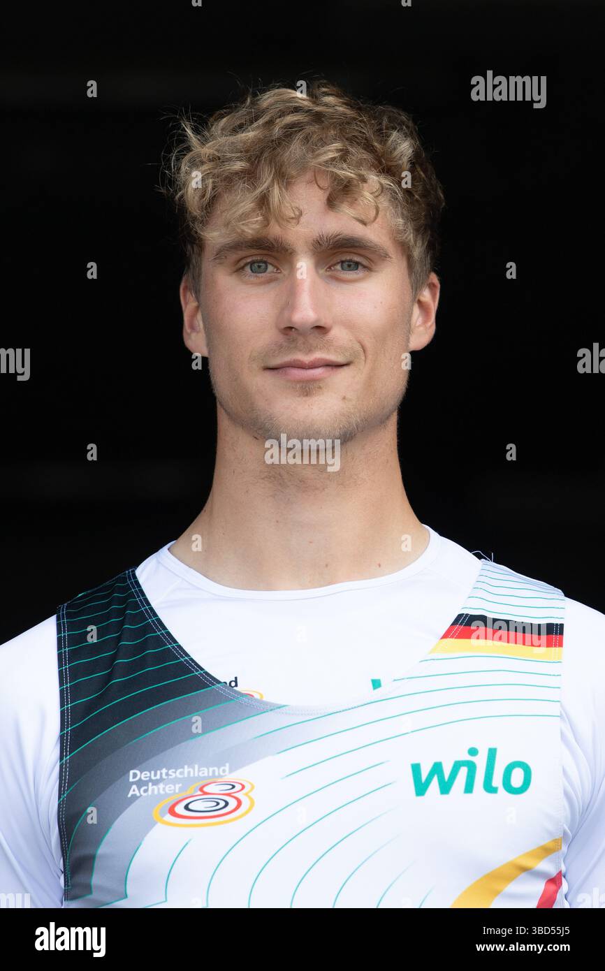 Simon SCHUBERT, rower, stroke, coxless pair, portrait, cropped single ...