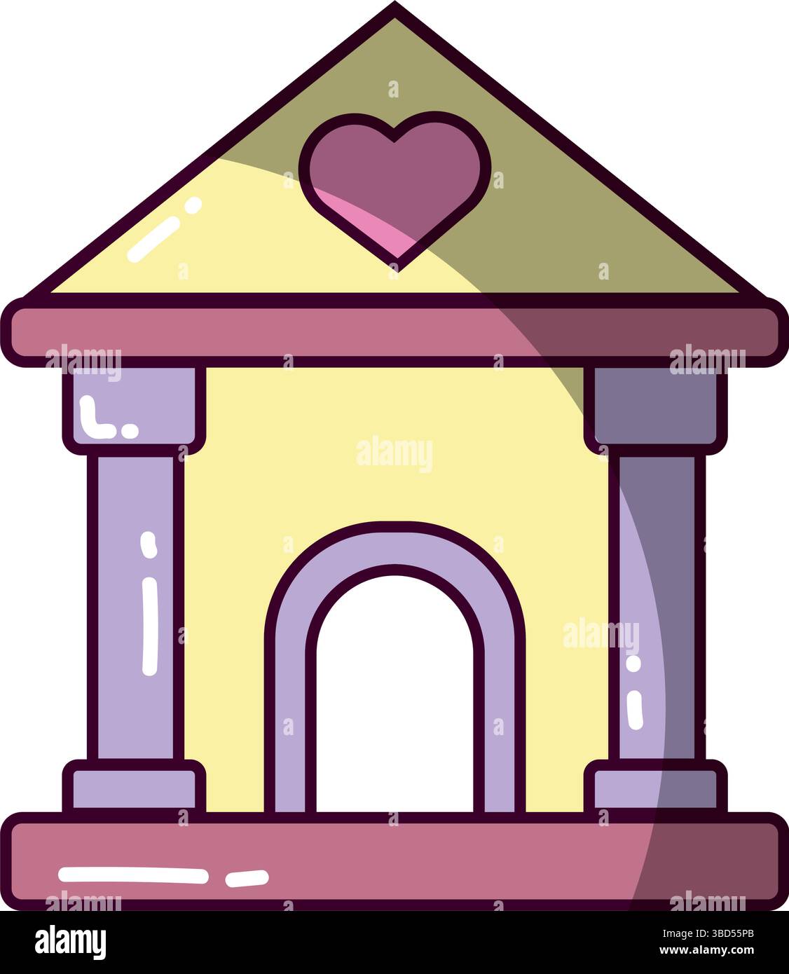 Chapel with heart design. Vector illustration Stock Vector Image & Art ...