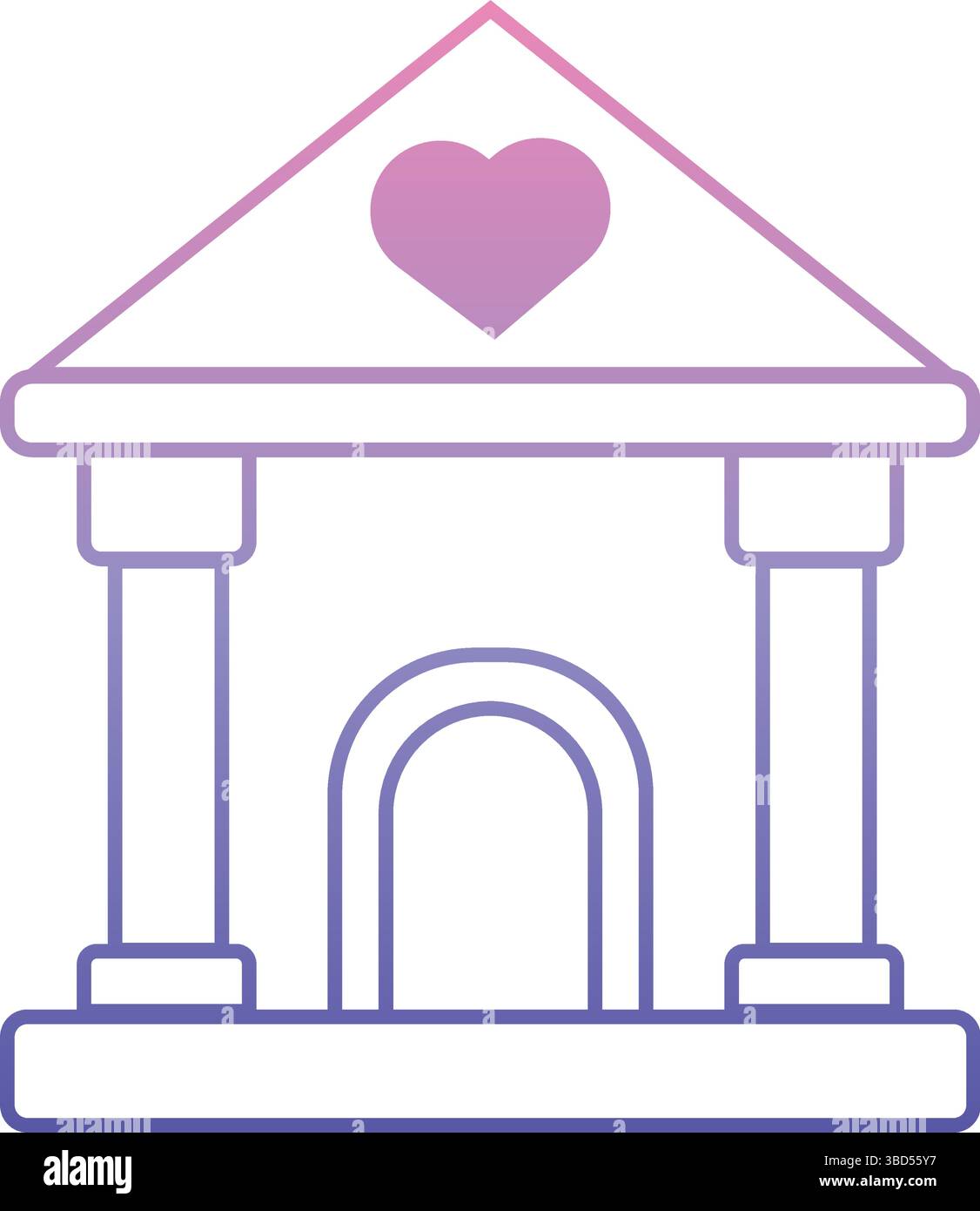 Chapel with heart design. Vector Stock Vector Image & Art - Alamy