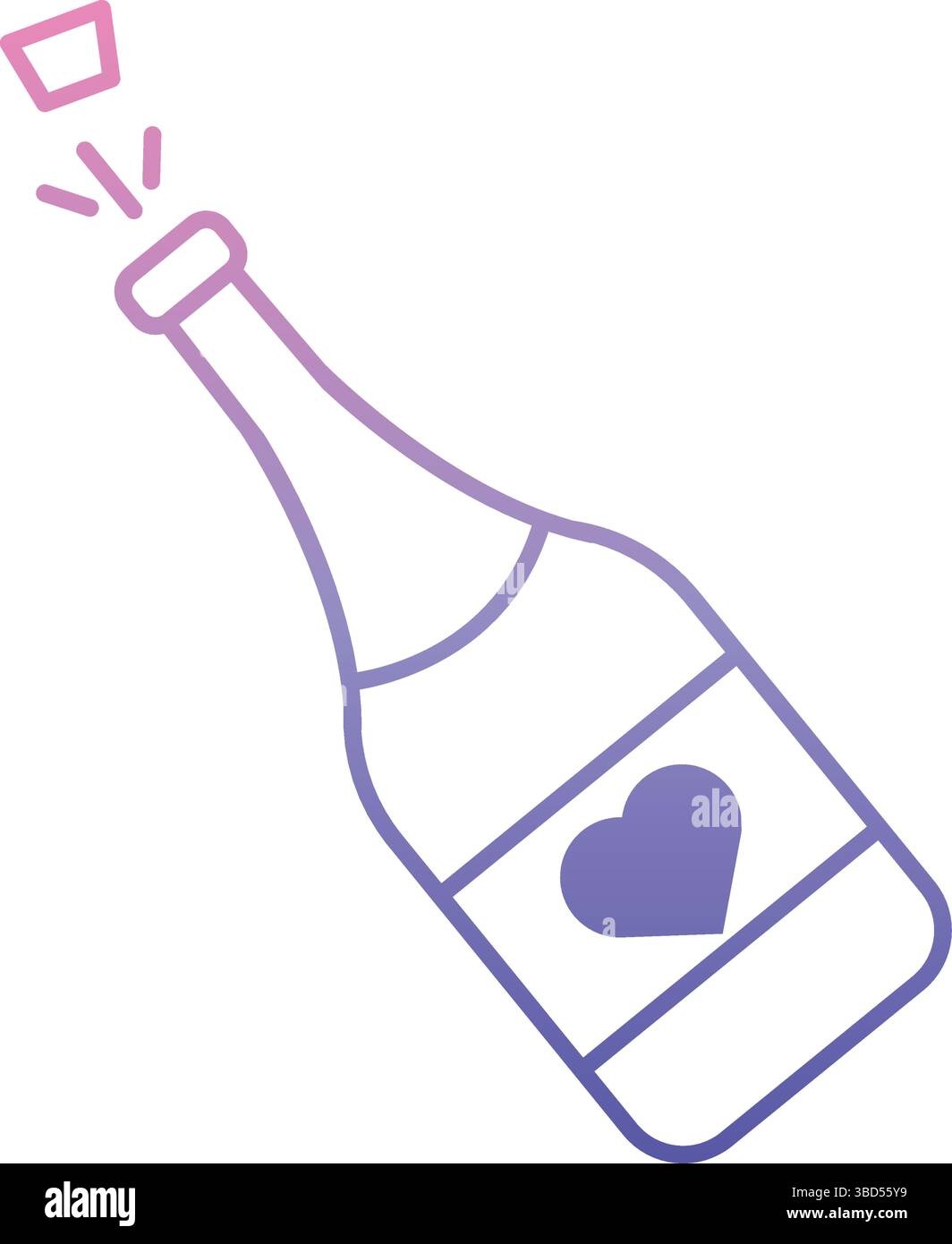 Popping champagne bottle. Vector Stock Vector Image & Art - Alamy