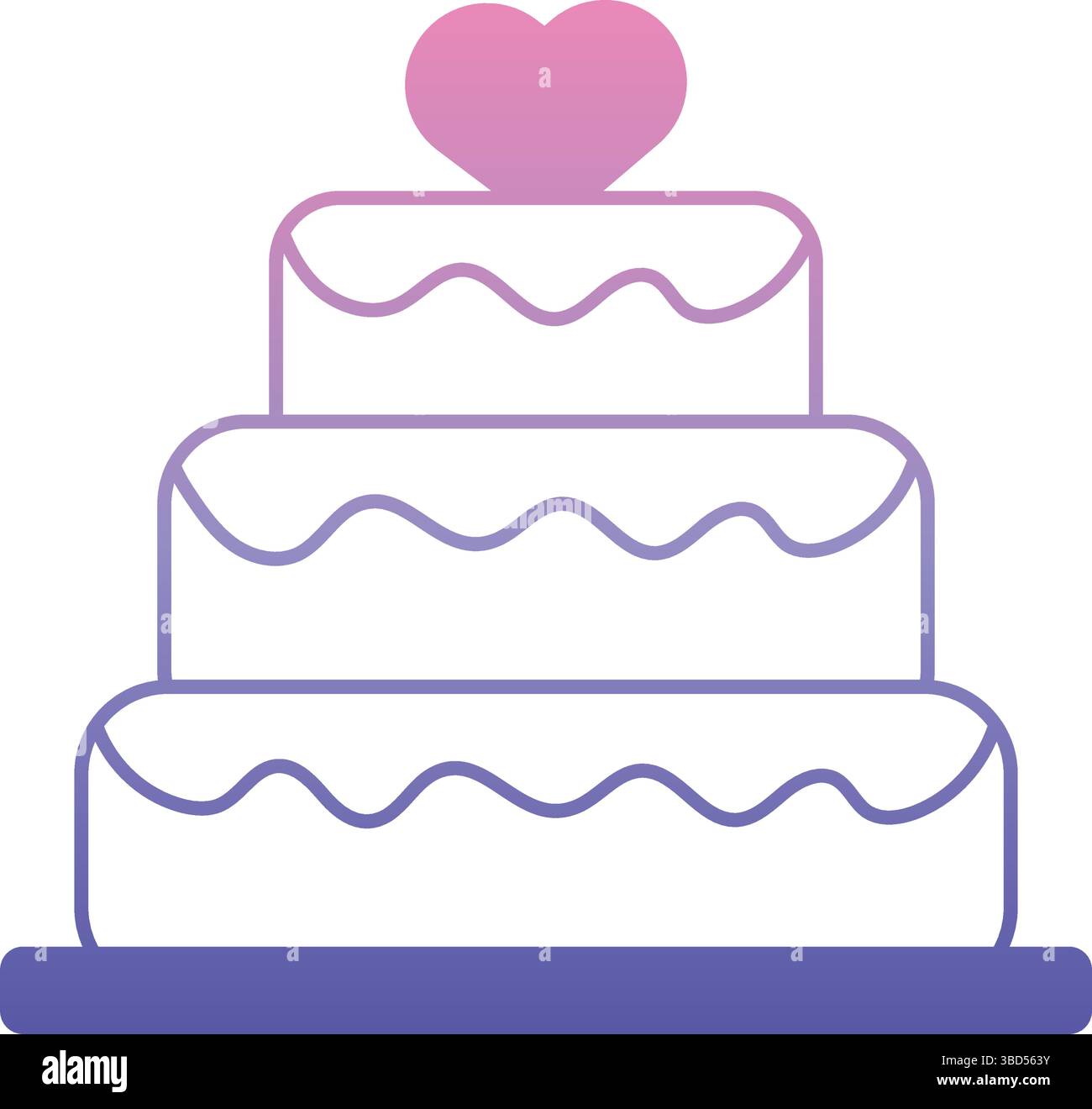 Three tier wedding cake. Vector Stock Vector Image & Art - Alamy