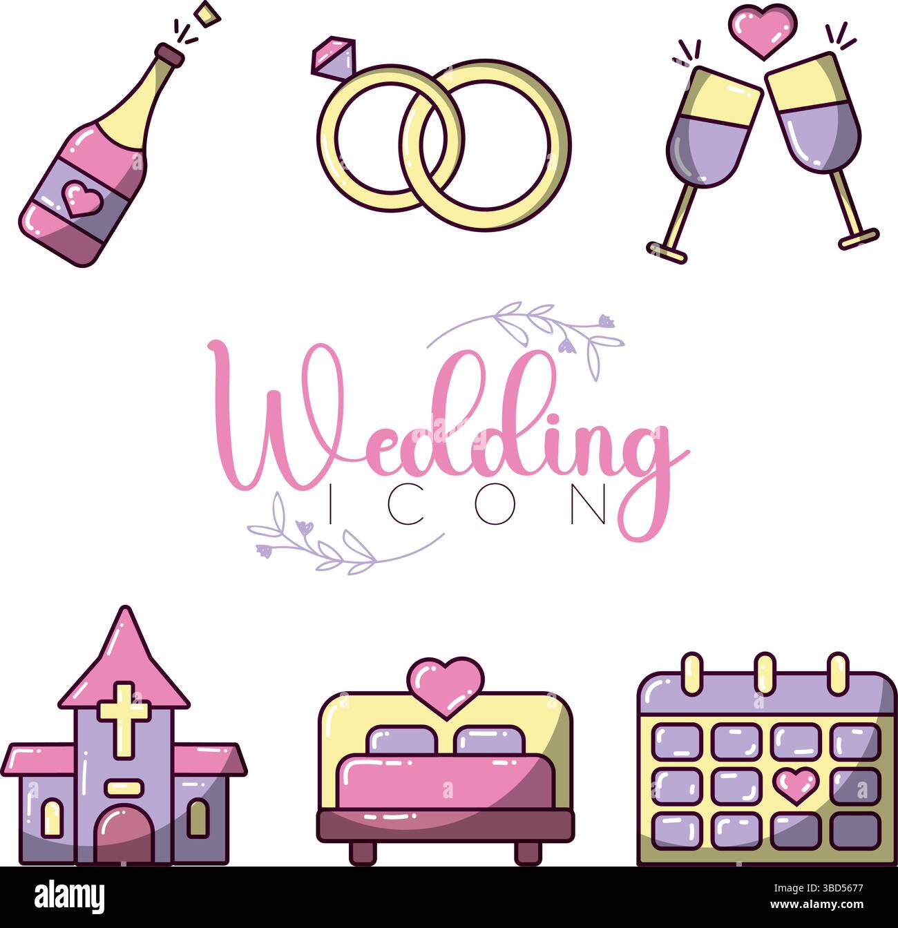 Wedding champagne toast Stock Vector Images - Alamy