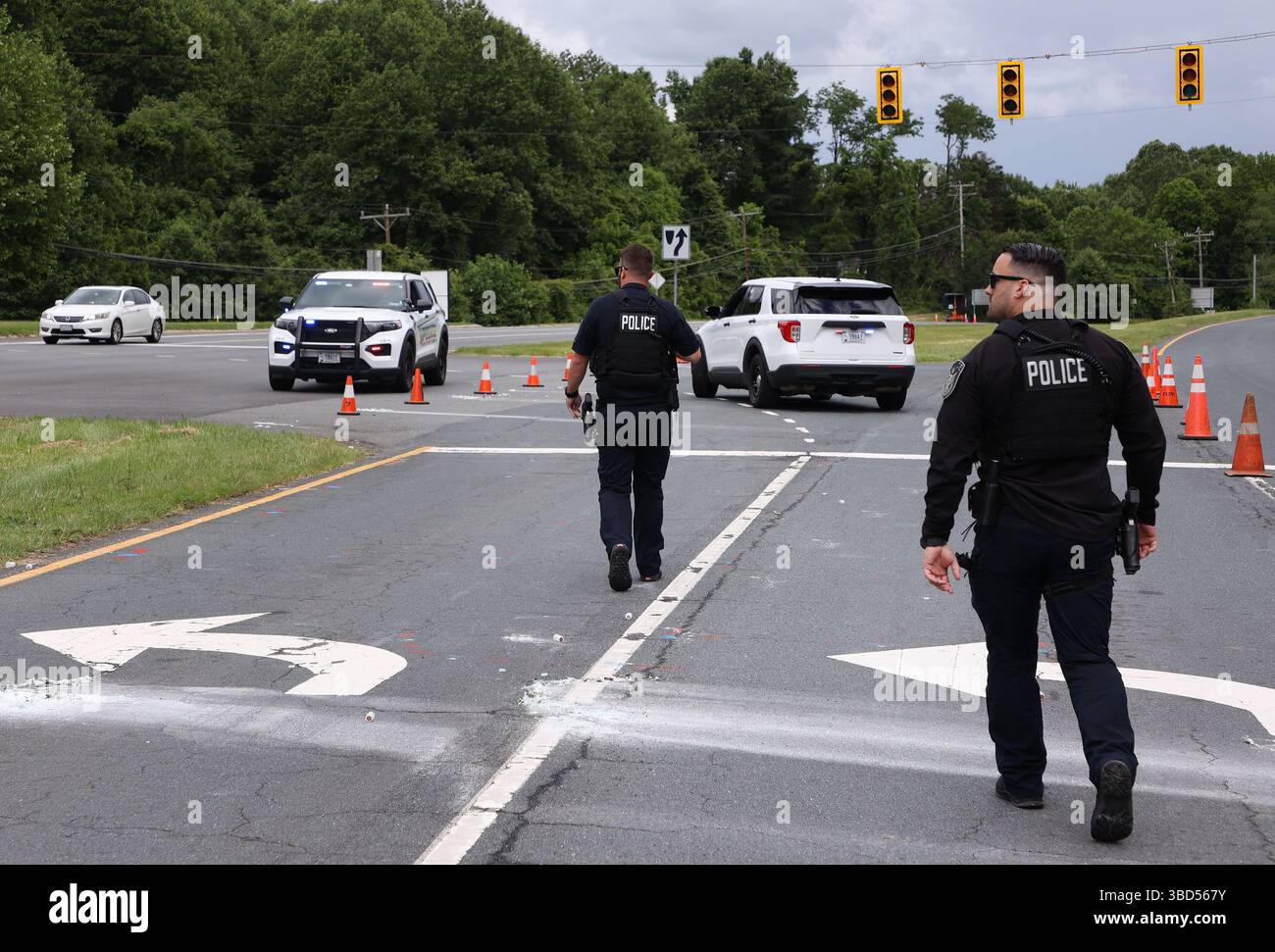 May 22, 2025, Washington Dc, Virginia, USA: Police officers secure the ...