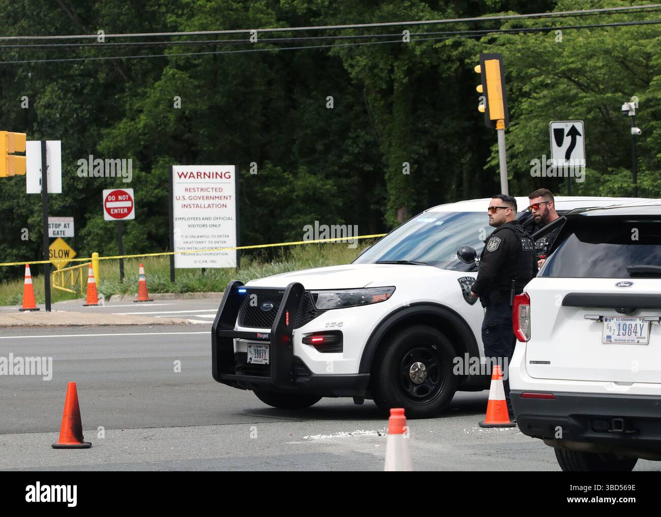 May 22, 2025, Washington Dc, Virginia, USA: Police officers secure the ...
