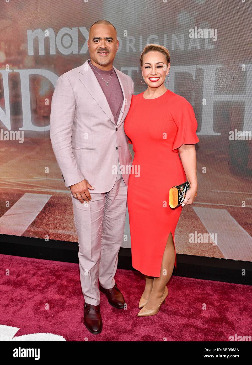 Christopher Jackson, left, and wife Veronica Jackson attend the ...