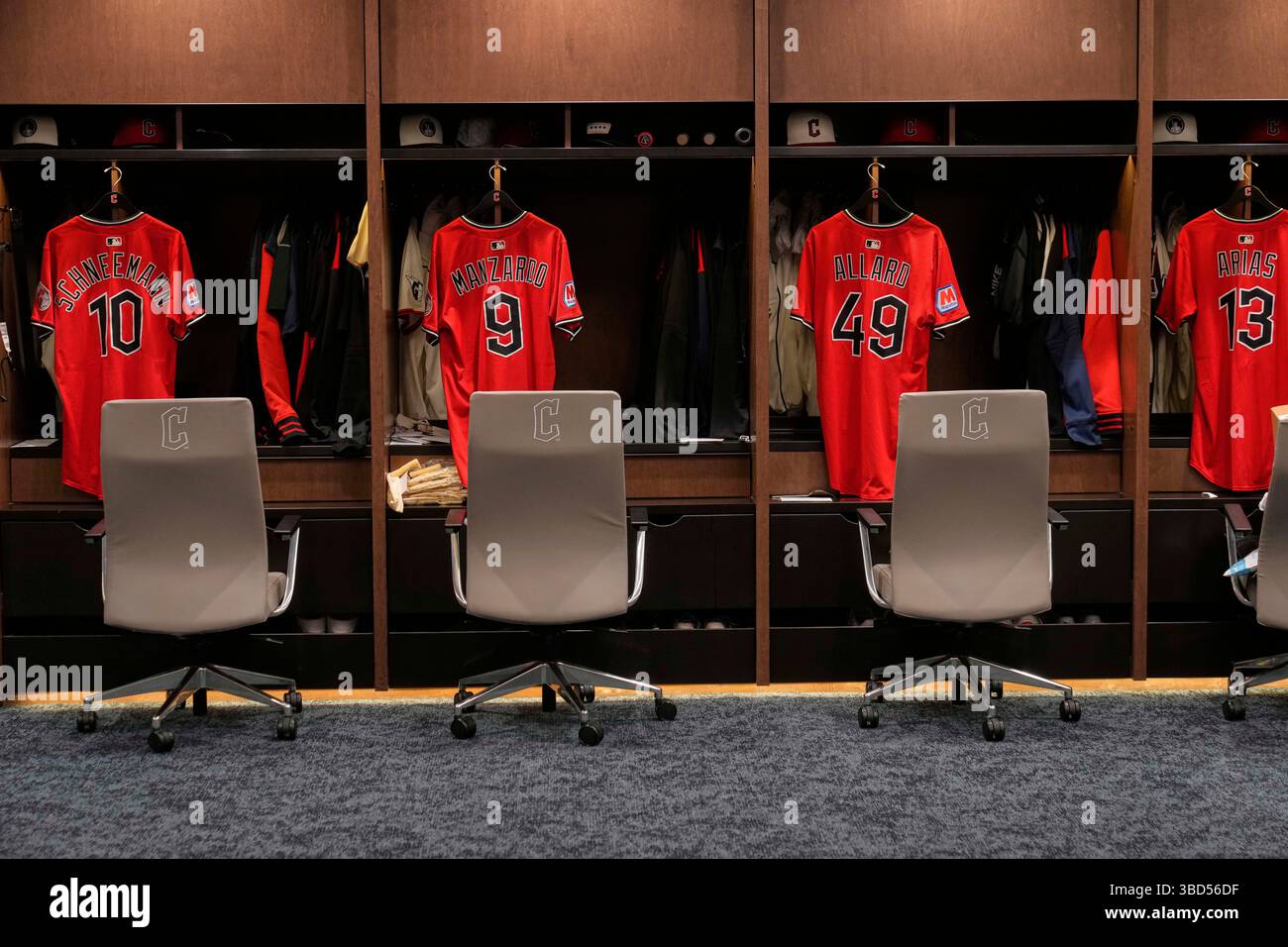 The players' locker room is pictured during a media tour of the ...