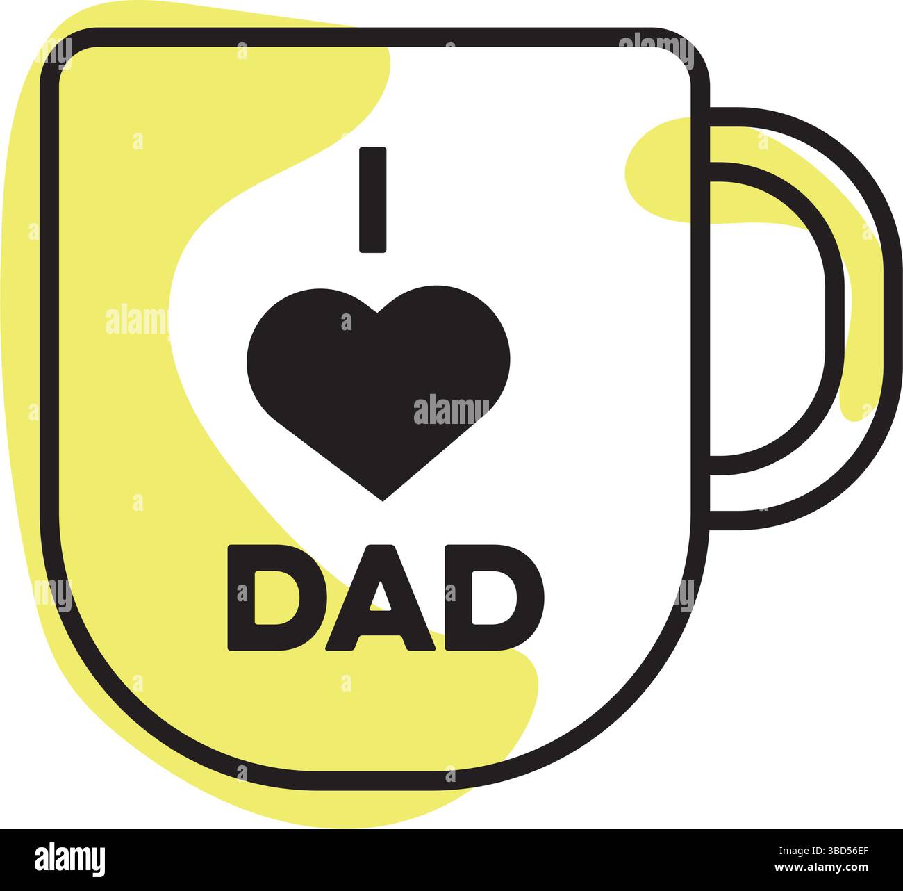 I love dad mug. Vector Stock Vector Image & Art - Alamy