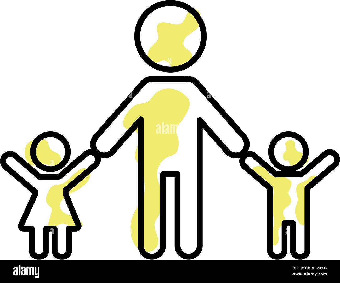 Father with children icon. Vector Stock Vector Image & Art - Alamy