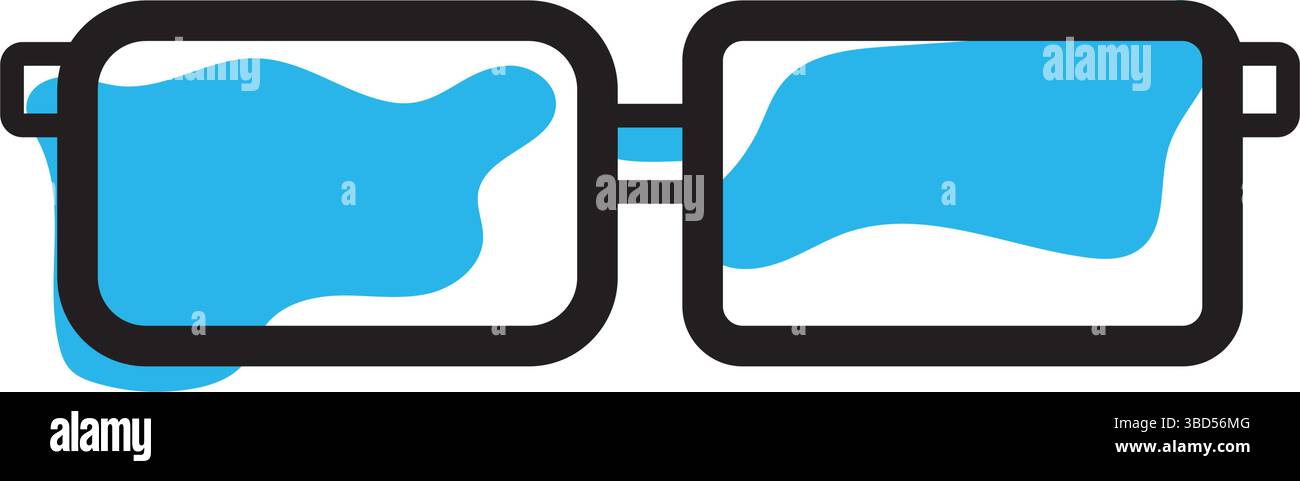 Blue square glasses. Vector Stock Vector Image & Art - Alamy