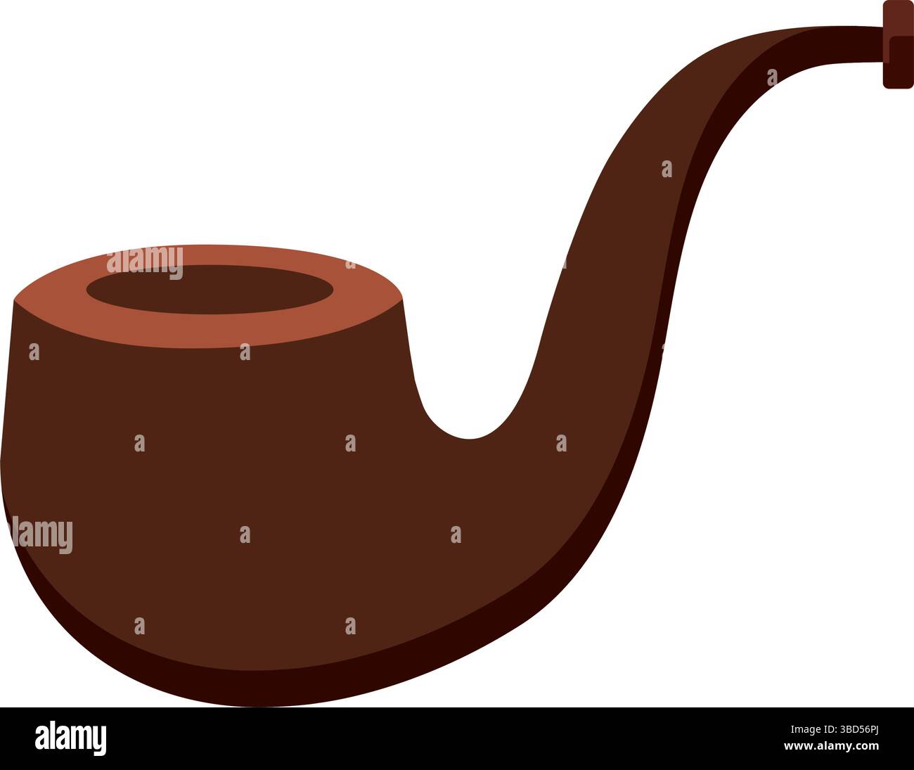 Brown smoking pipe. Vector illustration Stock Vector Image & Art - Alamy