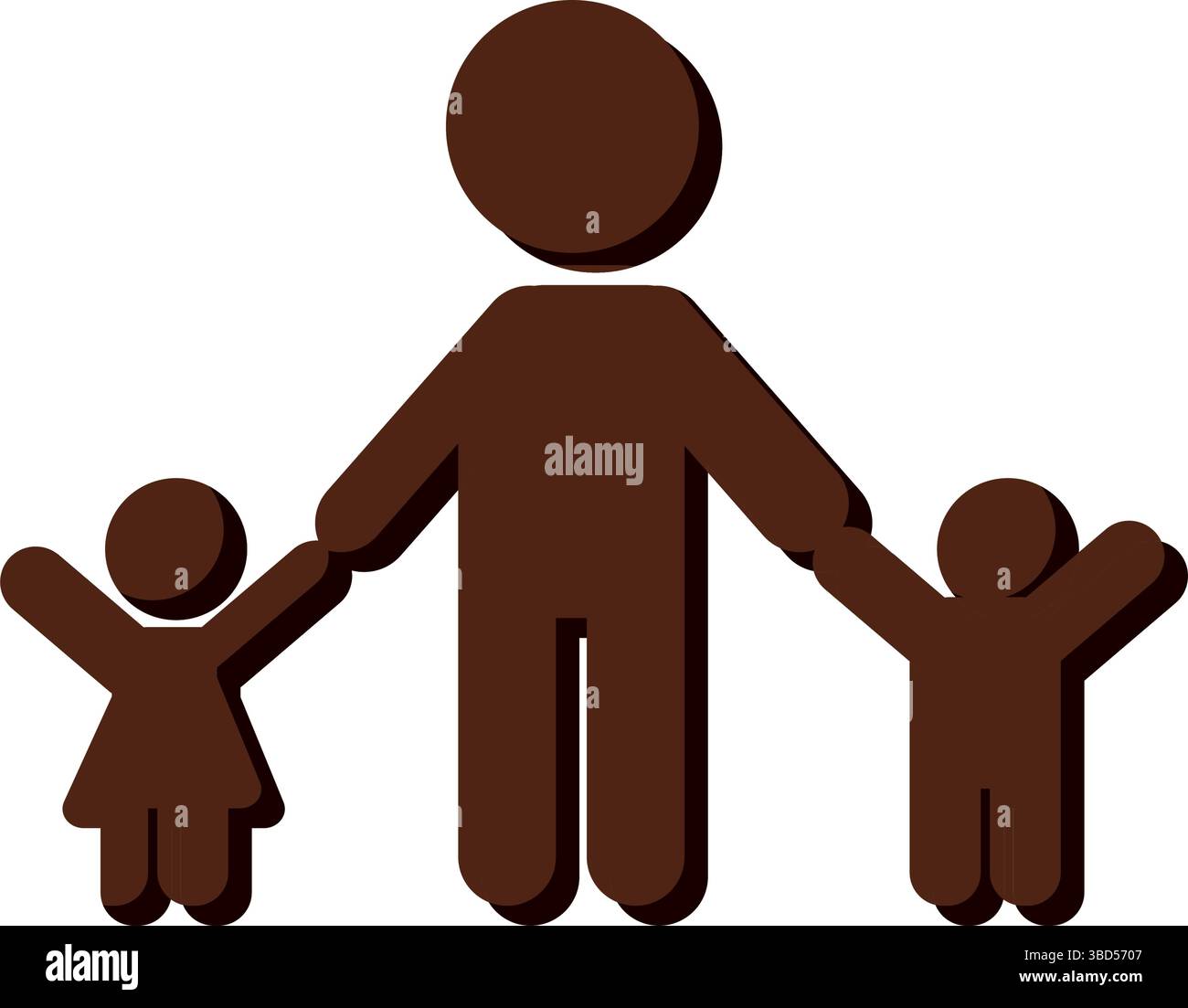 Father with children icon. Vector Stock Vector Image & Art - Alamy