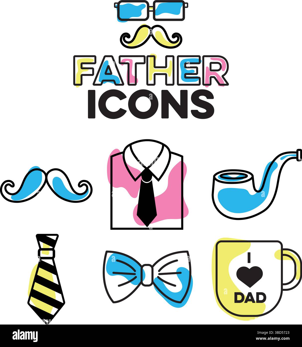Father icons collection set. Vector Stock Vector Image & Art - Alamy