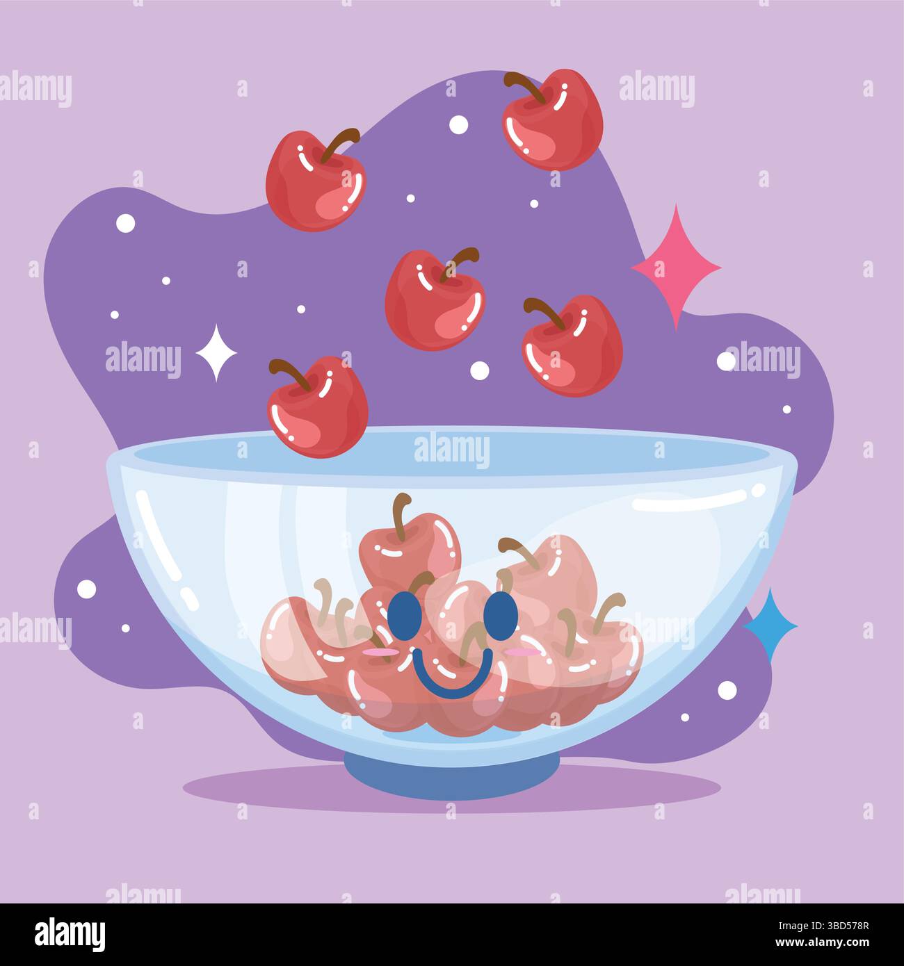 Vector illustration red smiling Stock Vector Images - Alamy