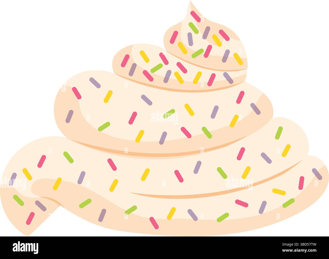 Swirl cream with sprinkles. Vector Stock Vector Image & Art - Alamy