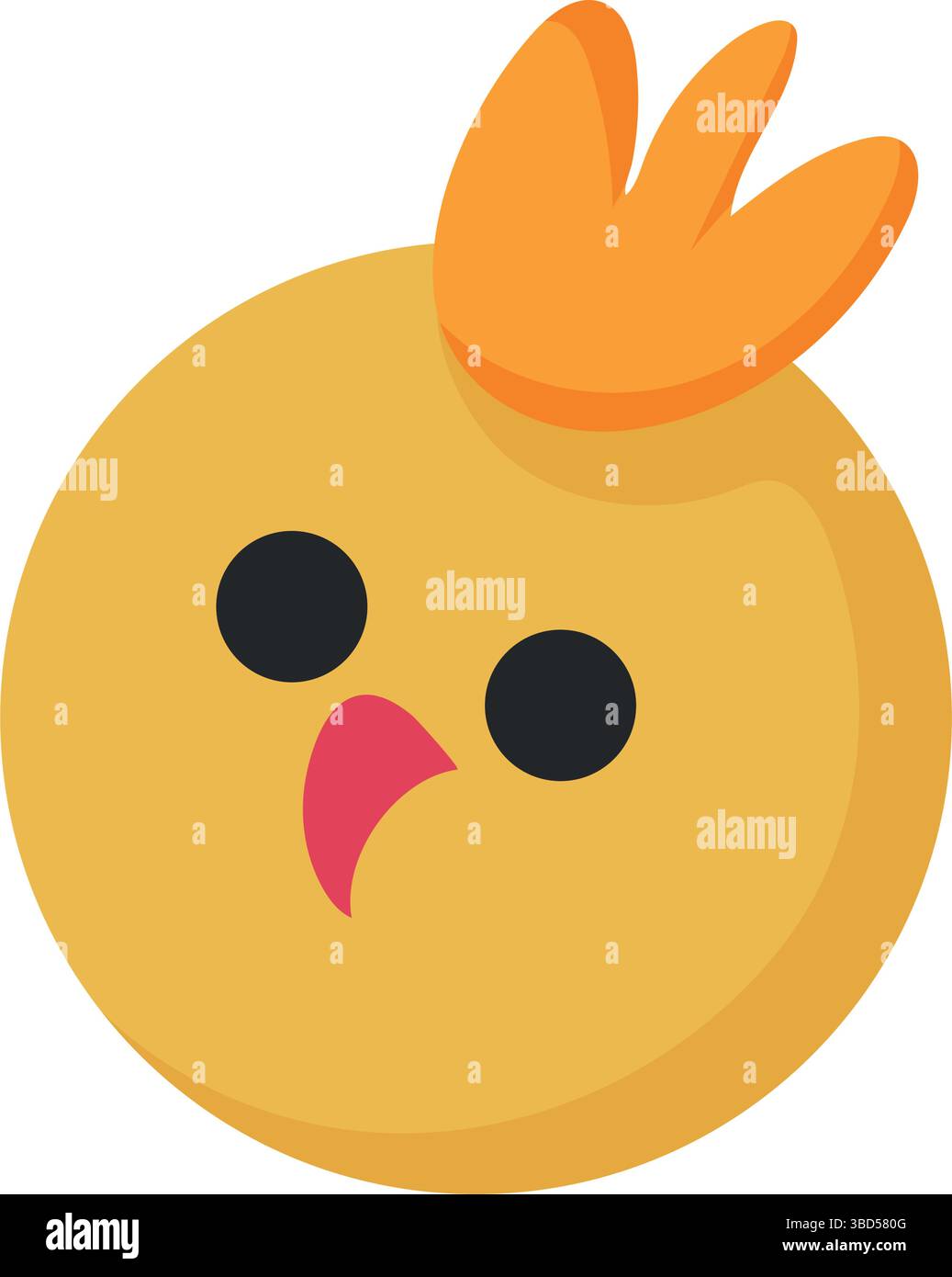 Yellow chick face cartoon. Vector Stock Vector Image & Art - Alamy