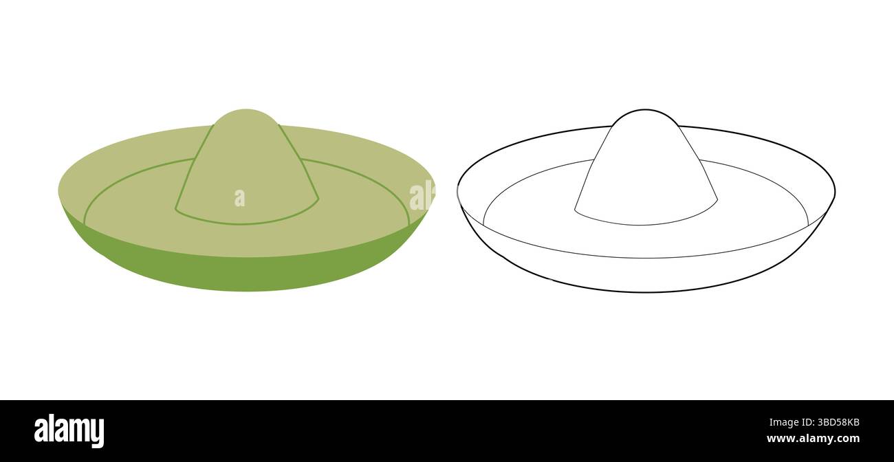 Sombrero Hat. Summer Head Fashion accessory cap with wide brim clothing ...