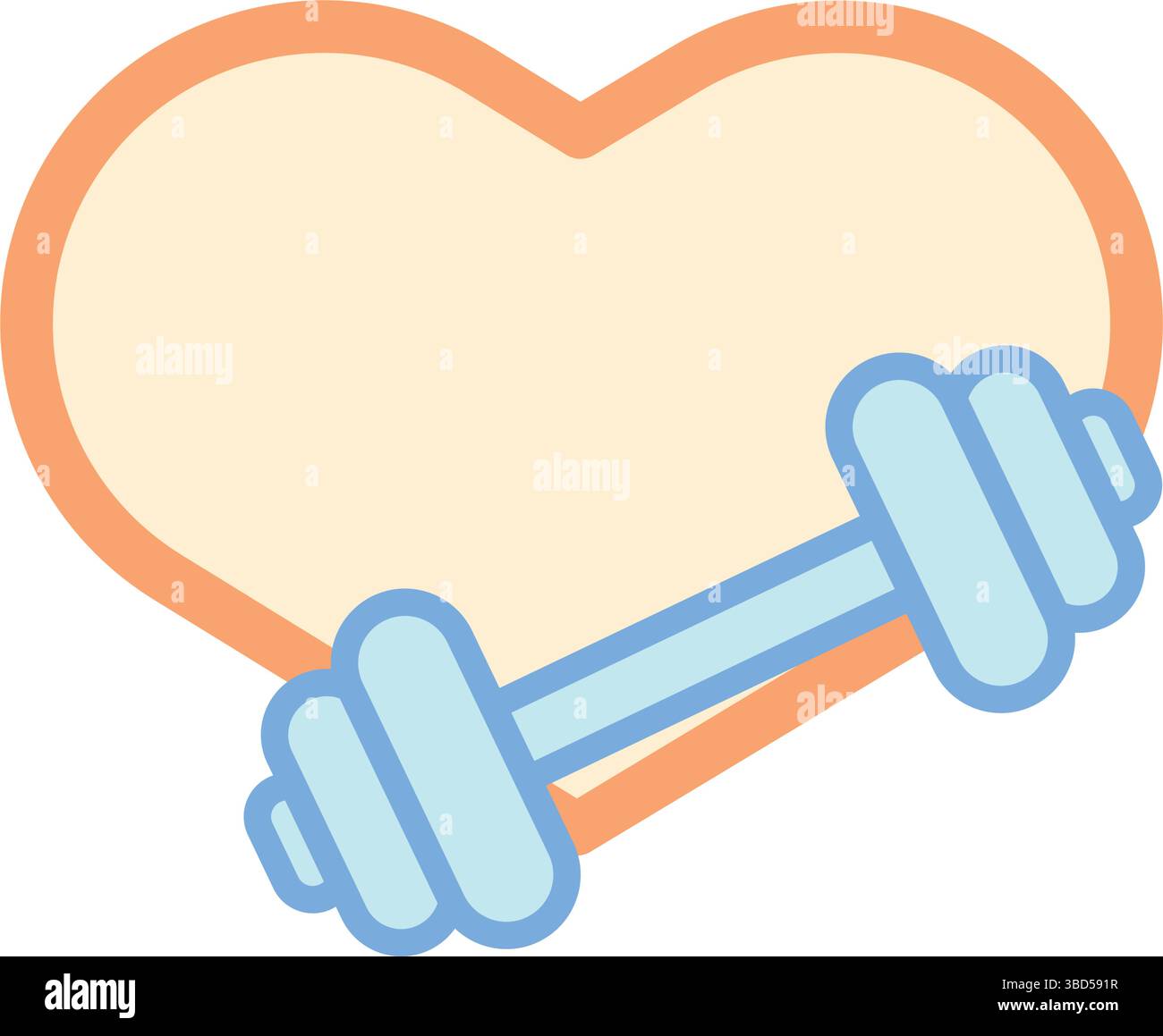 Heart and dumbbell icon. Vector illustration Stock Vector Image & Art ...
