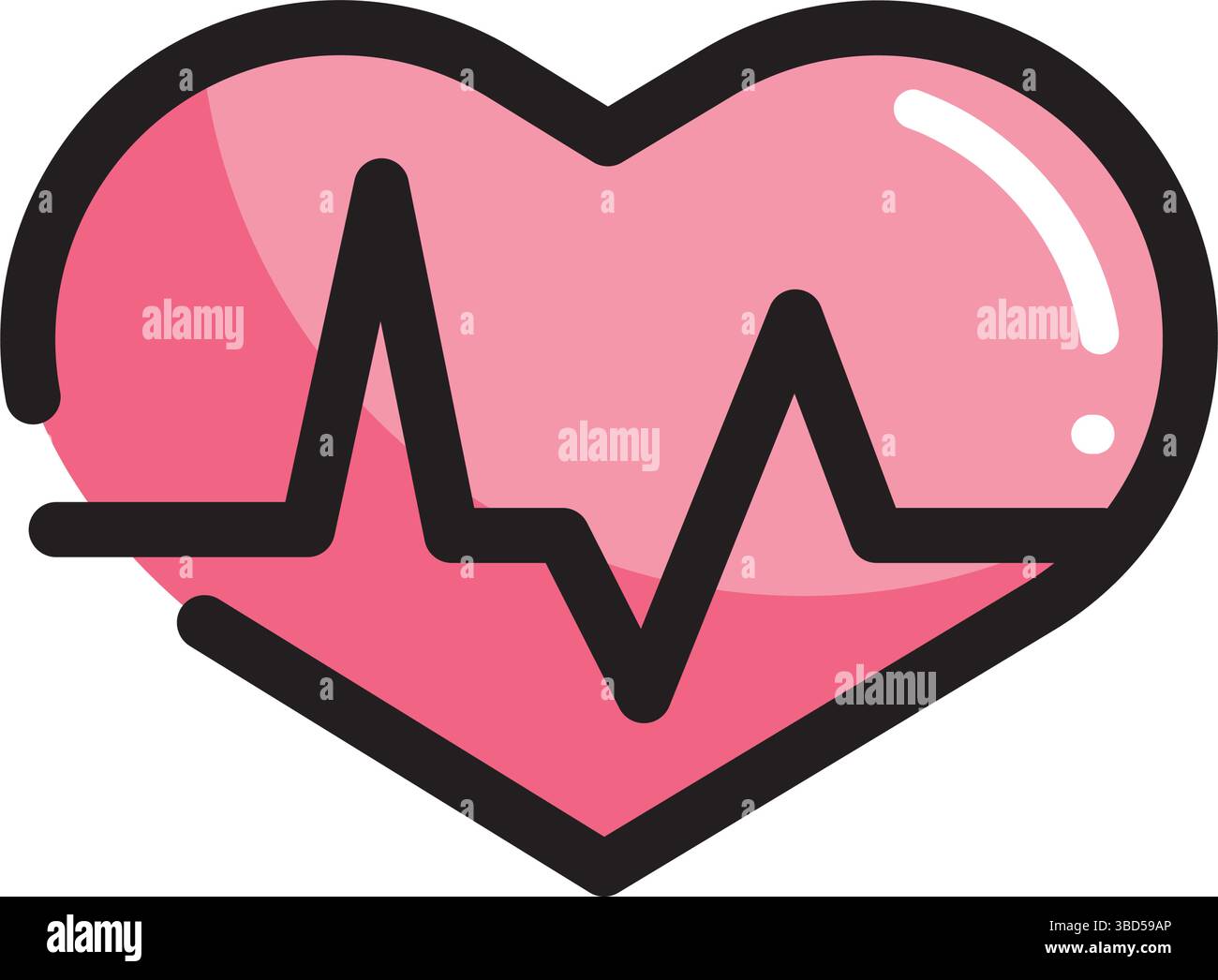 Heartbeat health icon shape. Vector illustration Stock Vector Image ...