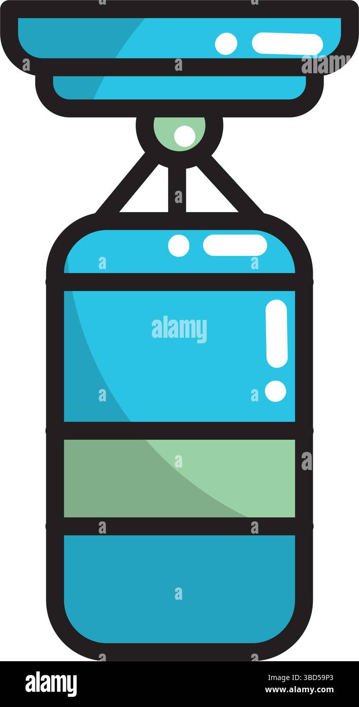 Blue boxing bag icon. Vector Stock Vector Image & Art - Alamy