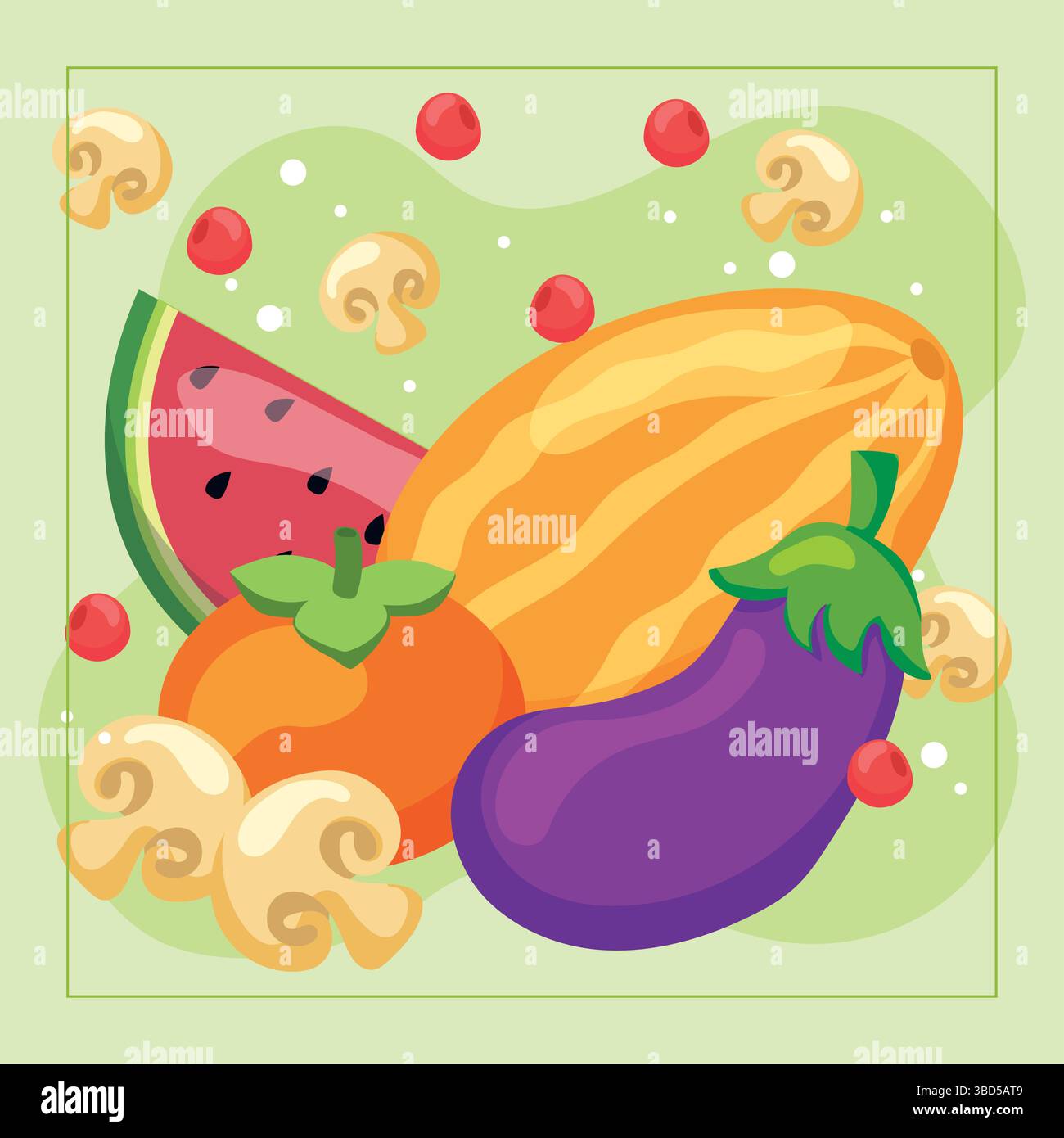Colorful vegetable mix Stock Vector Images - Alamy