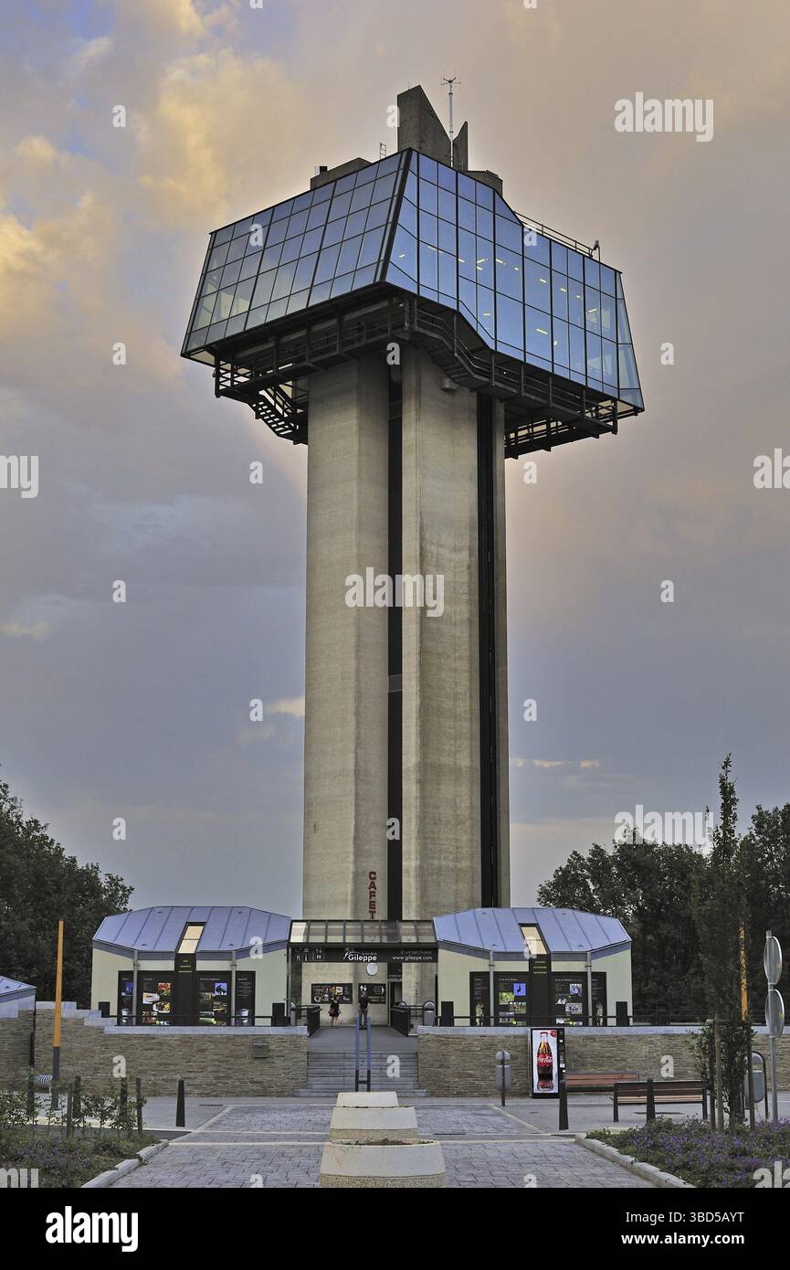 Panoramic tower at the Gileppe Dam, Barrage de la Gileppe, arch-gravity ...