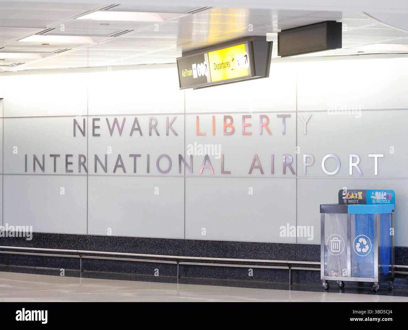 Newark, United States. 22nd May, 2025. A sign for Newark Liberty ...