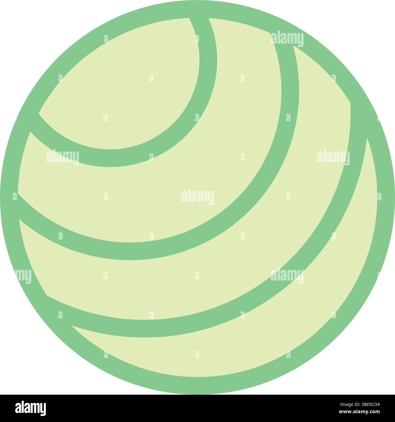 Green volleyball ball shape. Vector Stock Vector Image & Art - Alamy
