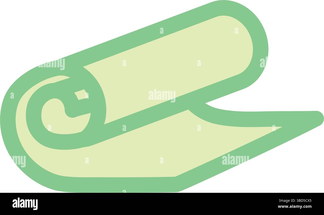 Yoga mat rolled fitness Stock Vector Images - Alamy