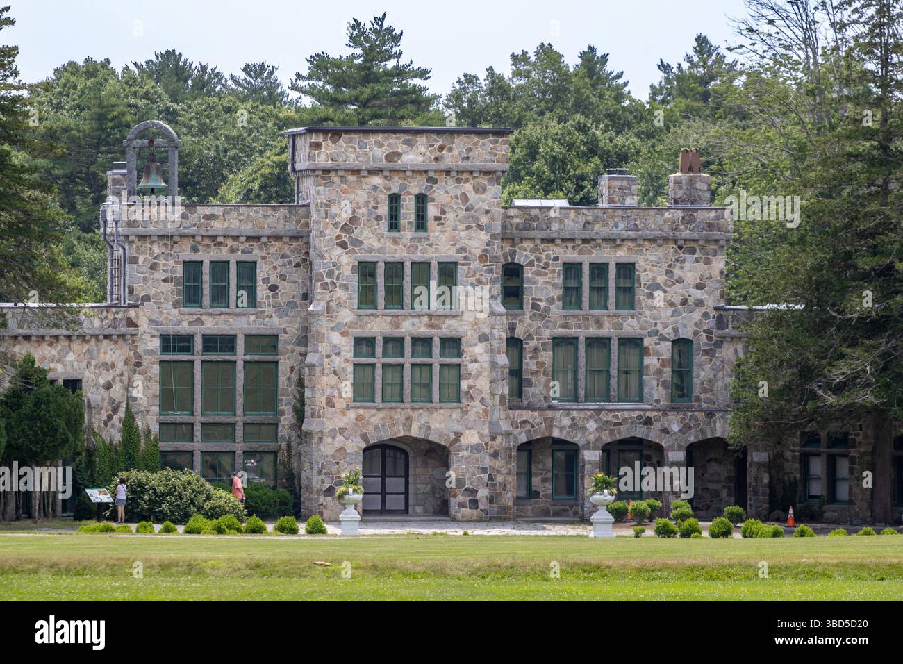 A majestic glimpse into the past at the Oliver Ames Mansion within Borderland State Park. The ...