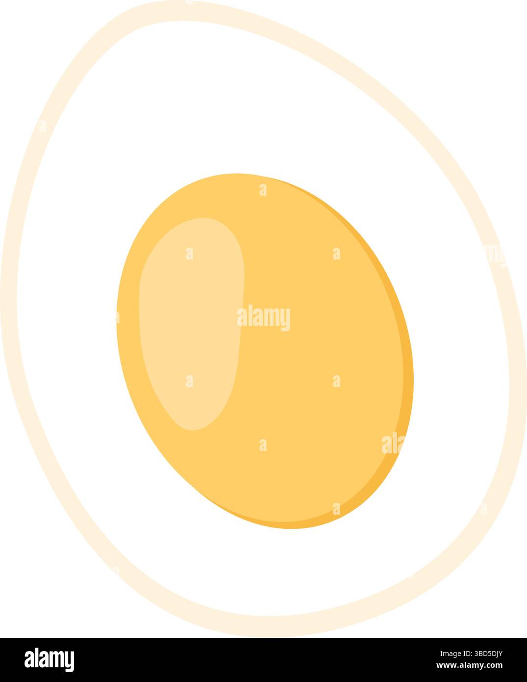 Half sliced boiled egg. Vector Stock Vector Image & Art - Alamy