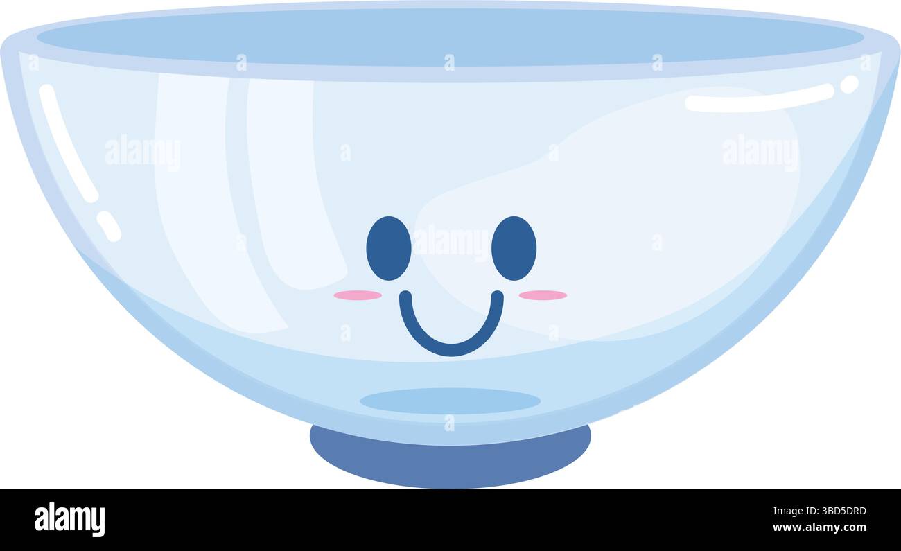 Clear bowl with happy face. Vector Stock Vector Image & Art - Alamy