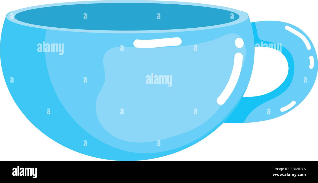 Simple blue mug with handle. Vector Stock Vector Image & Art - Alamy
