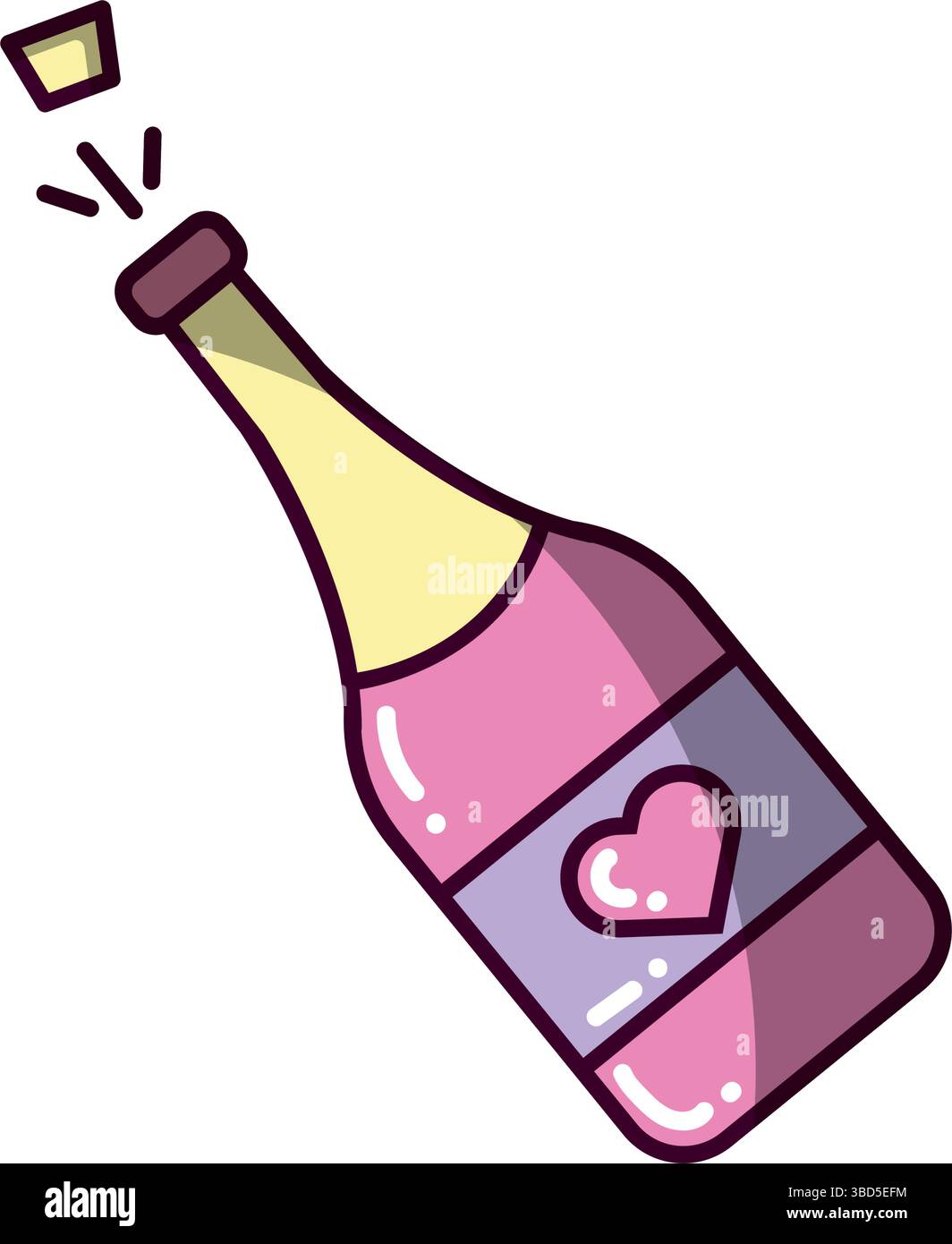 Popping champagne bottle. Vector Stock Vector Image & Art - Alamy