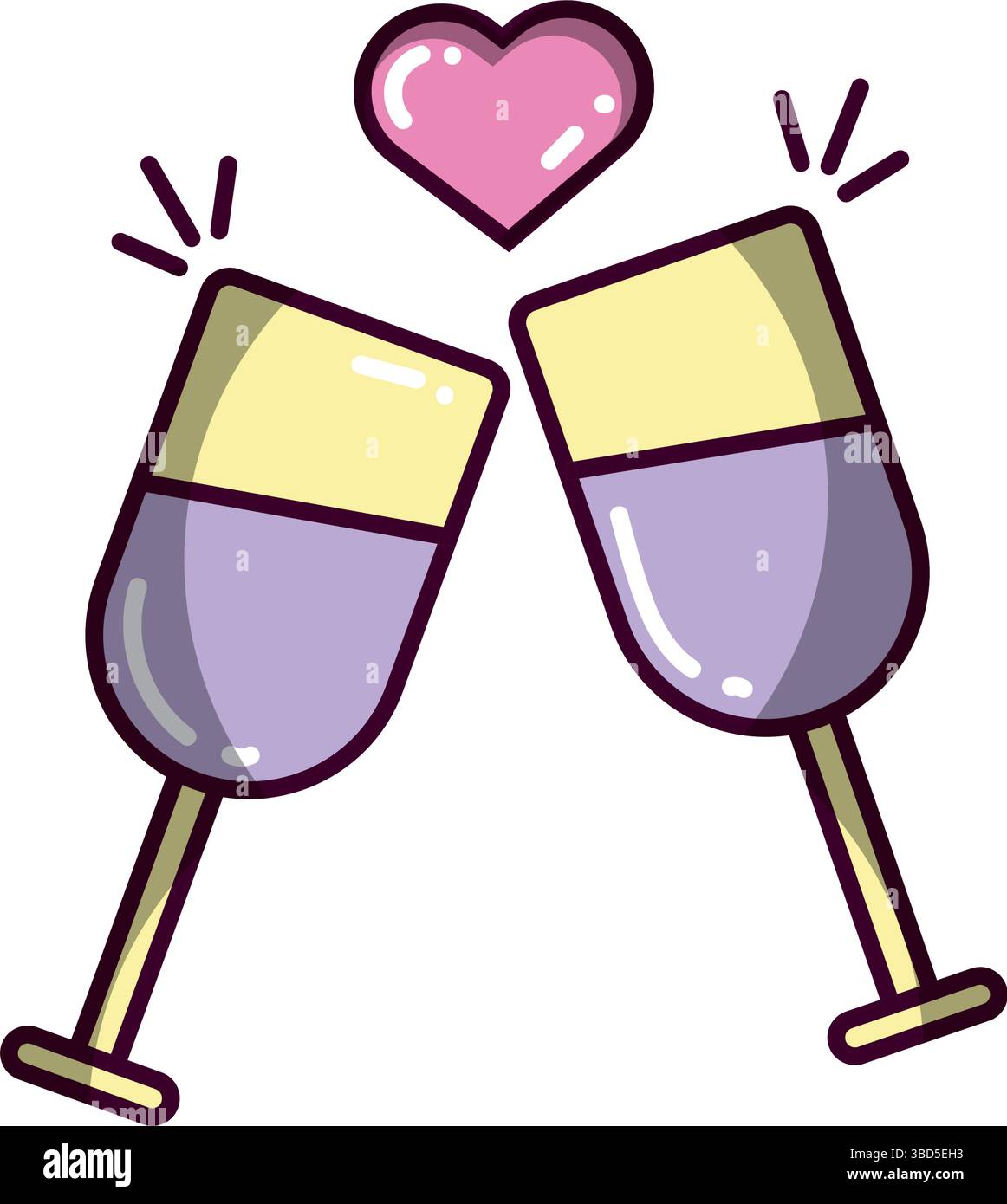 Clinking wine glasses. Vector Stock Vector Image & Art - Alamy