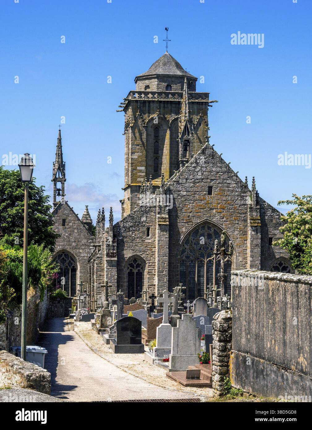 Locronan labelled Les Plus Beaux Villages de France. Saint Ronan church ...