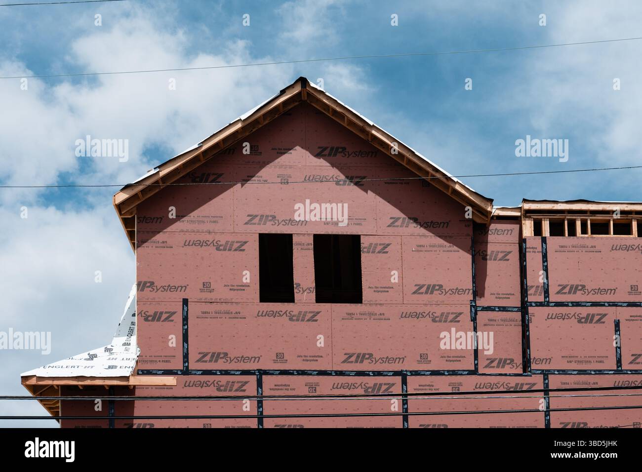 Ocean City, NJ - May 20, 2025: Building construction using ZIP System 5 ...