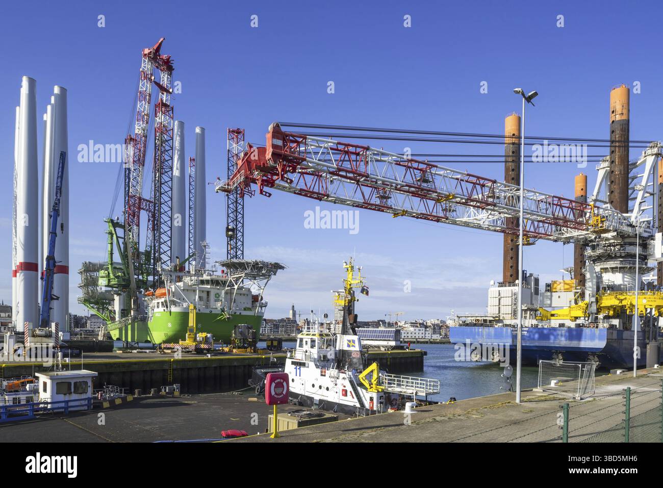 Installation vessels Apollo and Vole Au Vent moored at REBO heavy load ...