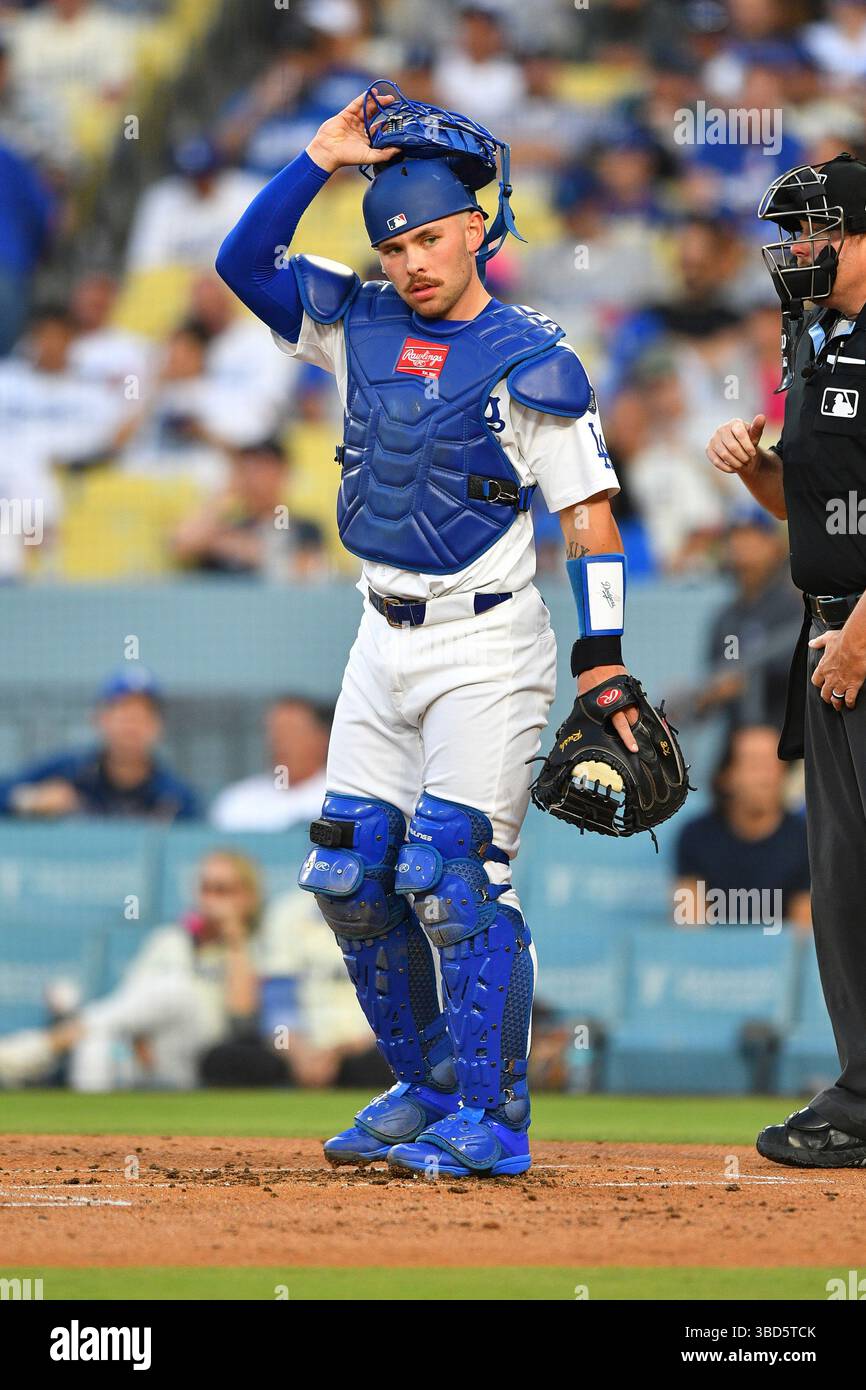 LOS ANGELES, CA - MAY 21: Los Angeles Dodgers catcher Dalton Rushing ...