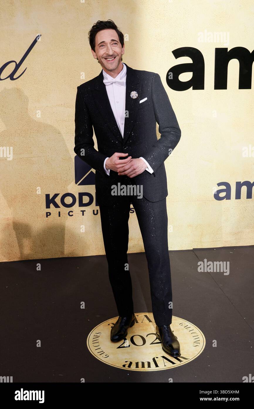 Adrien Brody attend sthe amfAR gala Cannes 2025 presented by Chopard at ...