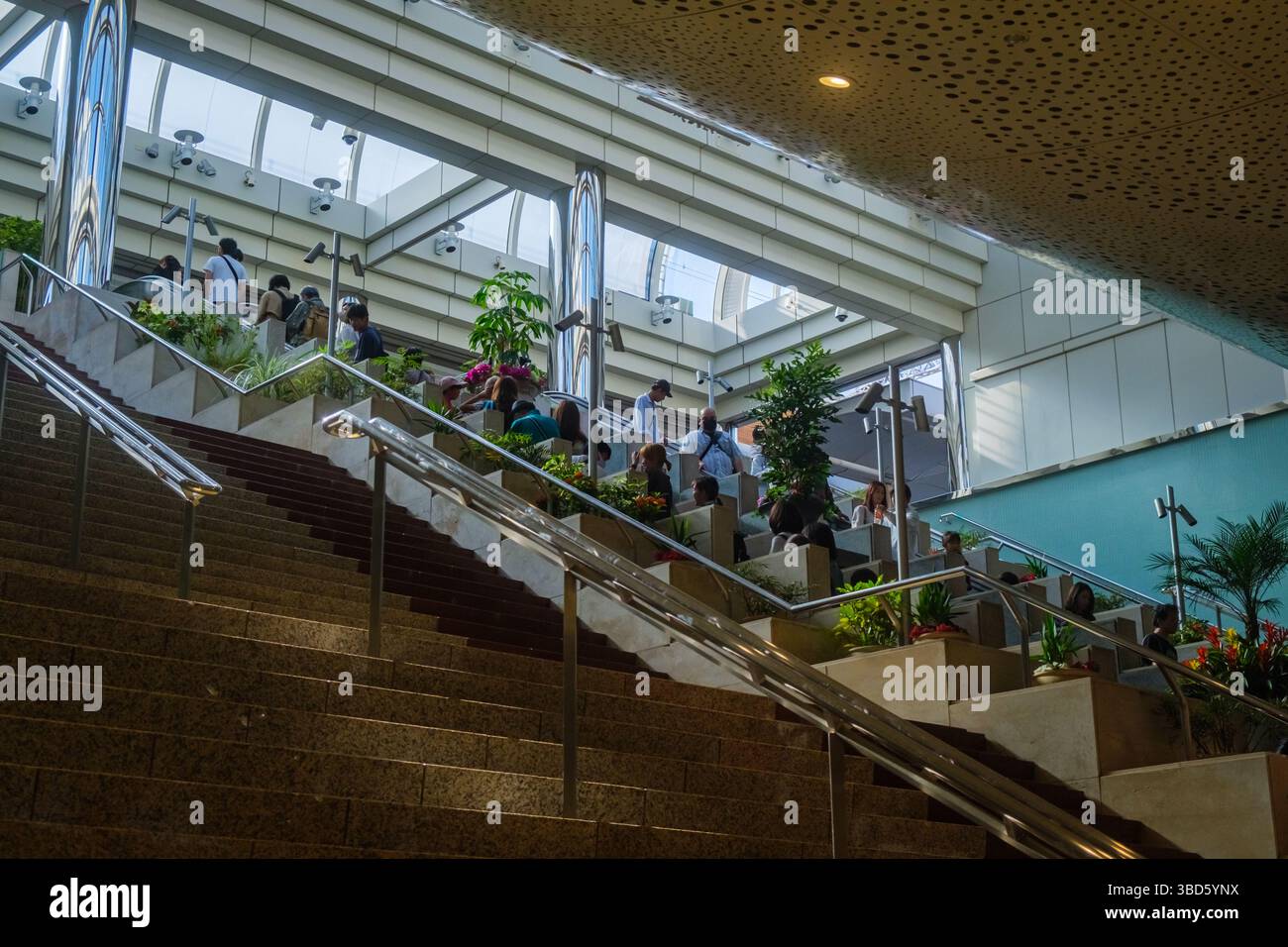 Osaka, Japan - May 5 2024: Busy Indoor Staircase with People Stock ...