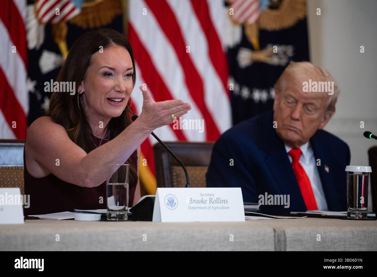 United States Secretary of Agriculture Brooke Rollins and US President ...